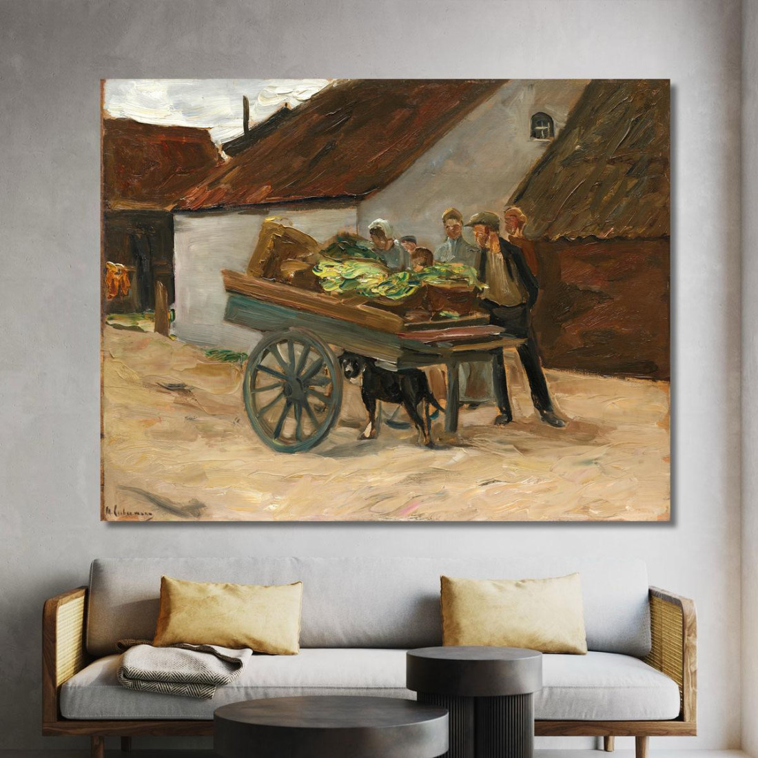 Vegetable Barrow – Dog Cart Max Liebermann canvas print